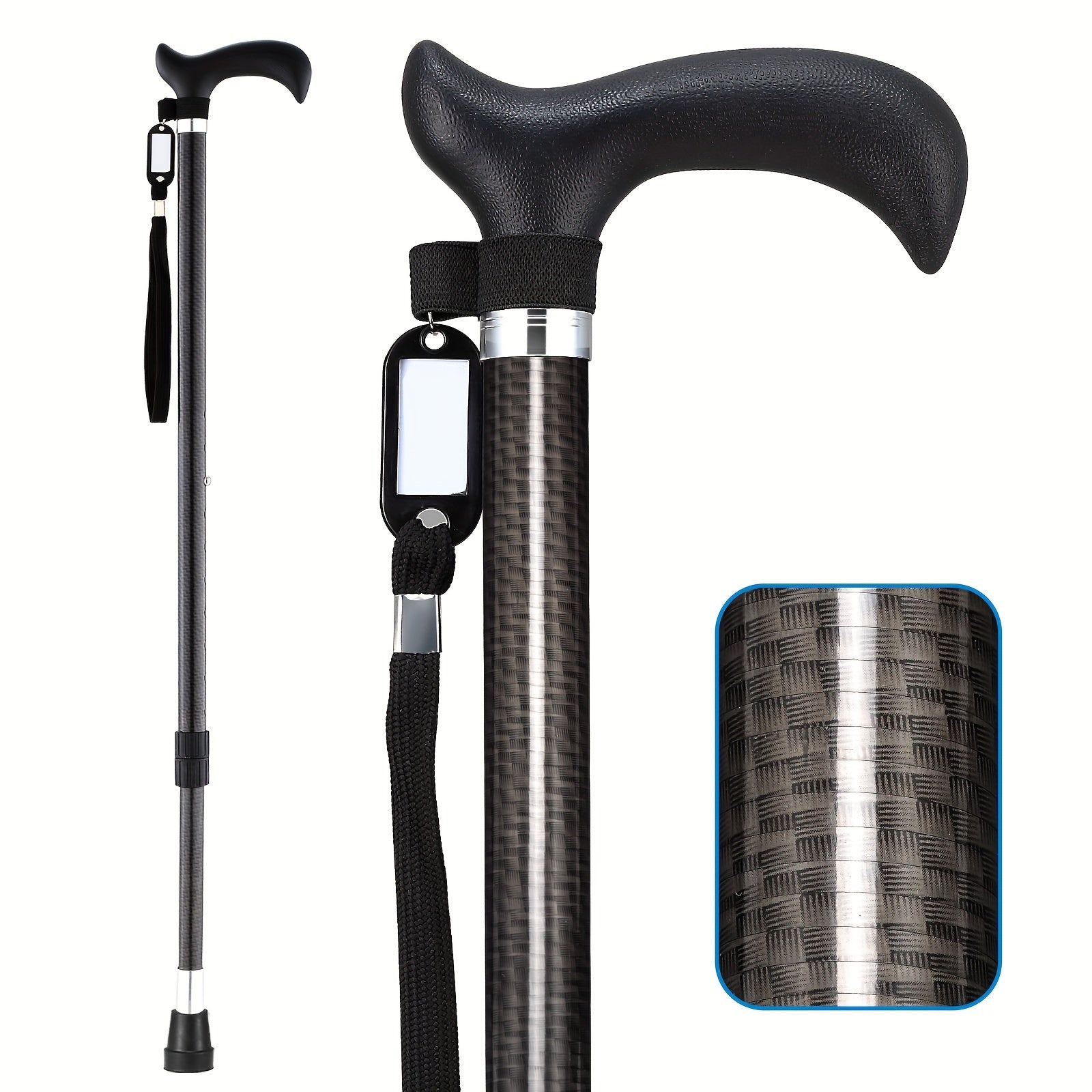 Carbon Walking Stick with Adjustable Height – Luxicro