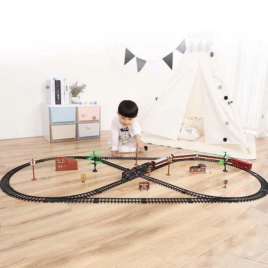 HO Scale Model Train Set with Lights and Smoke Effects – Luxicro
